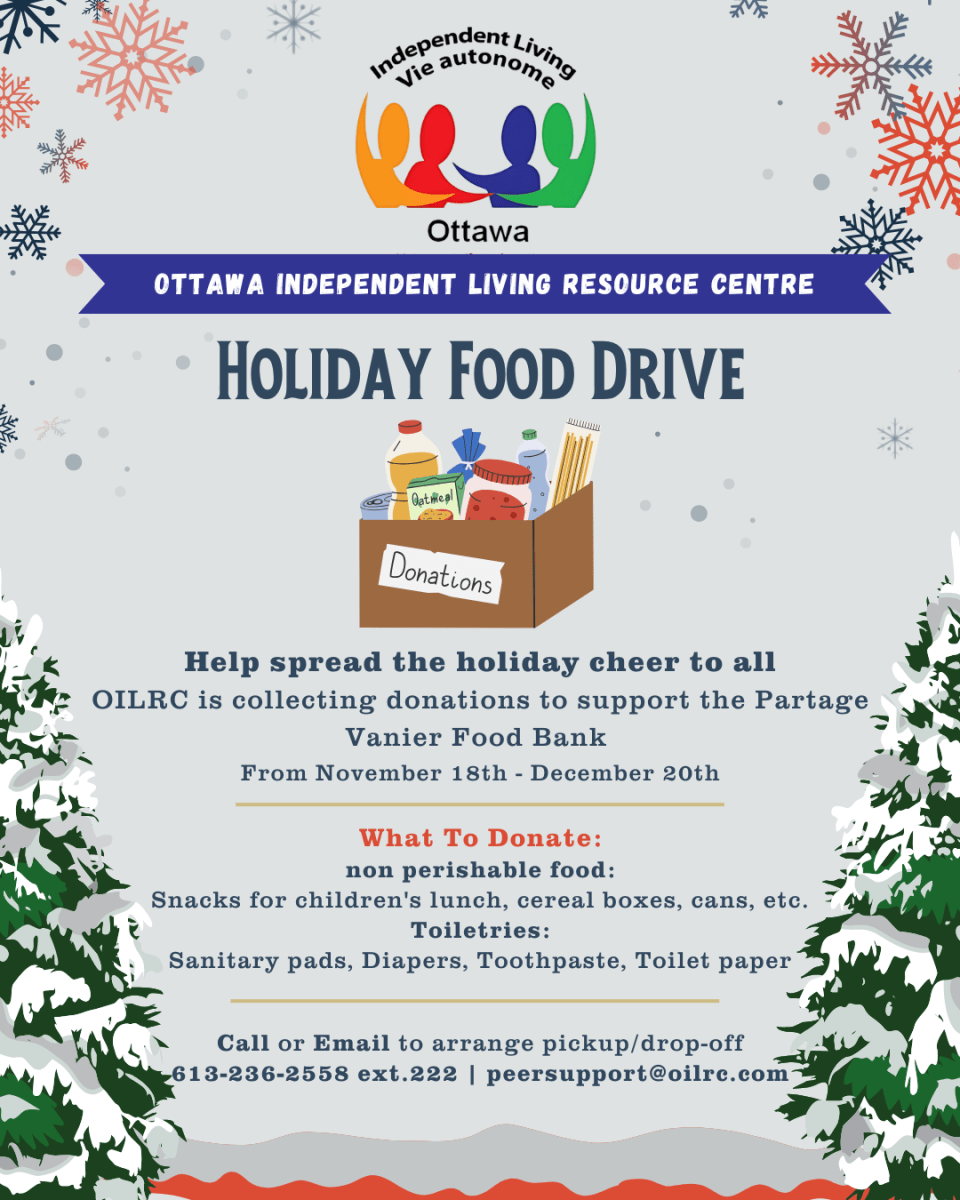 OILRC Food Drive | OTTAWA INDEPENDENT LIVING RESOURCE CENTRE